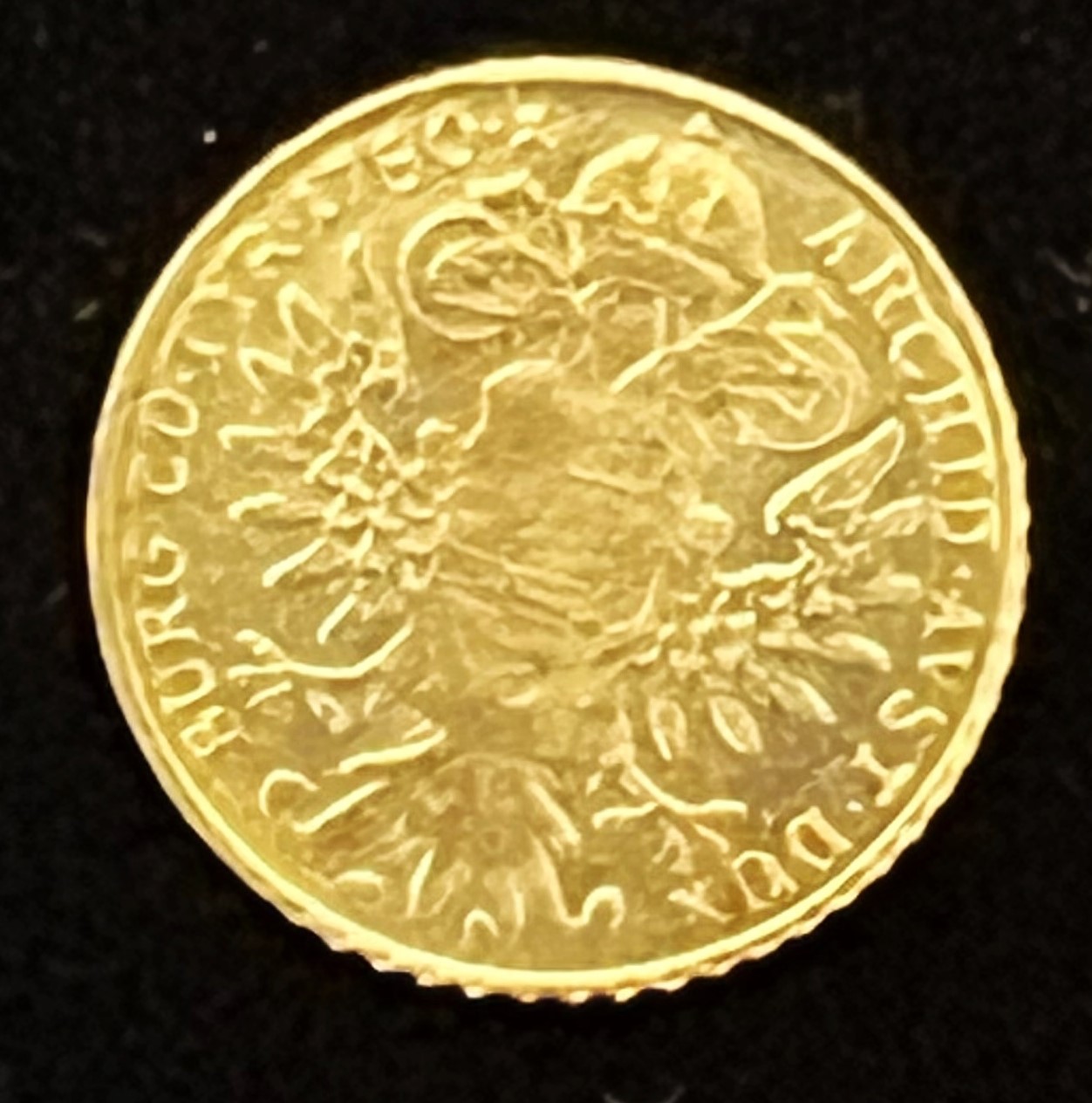 GOLD MINATURE 1780 REPLICA MARIA THERESA 14k 0.2grams GOLD AUSTRIAN ...