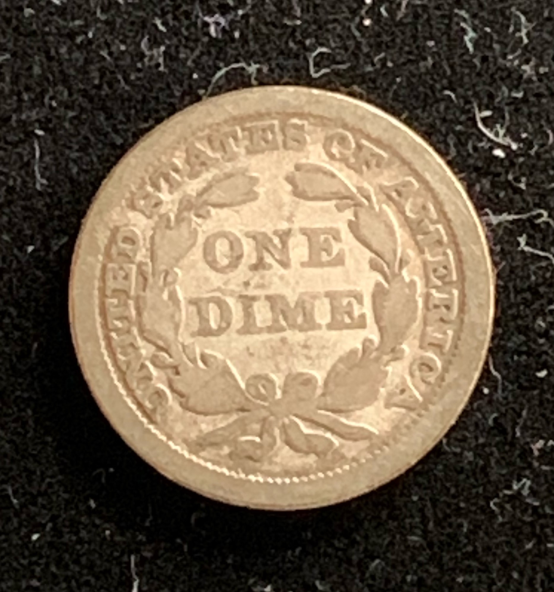 1856 SEATED LIBERTY SILVER COIN, VINTAGE RARE, VG DETAIL | Property Room