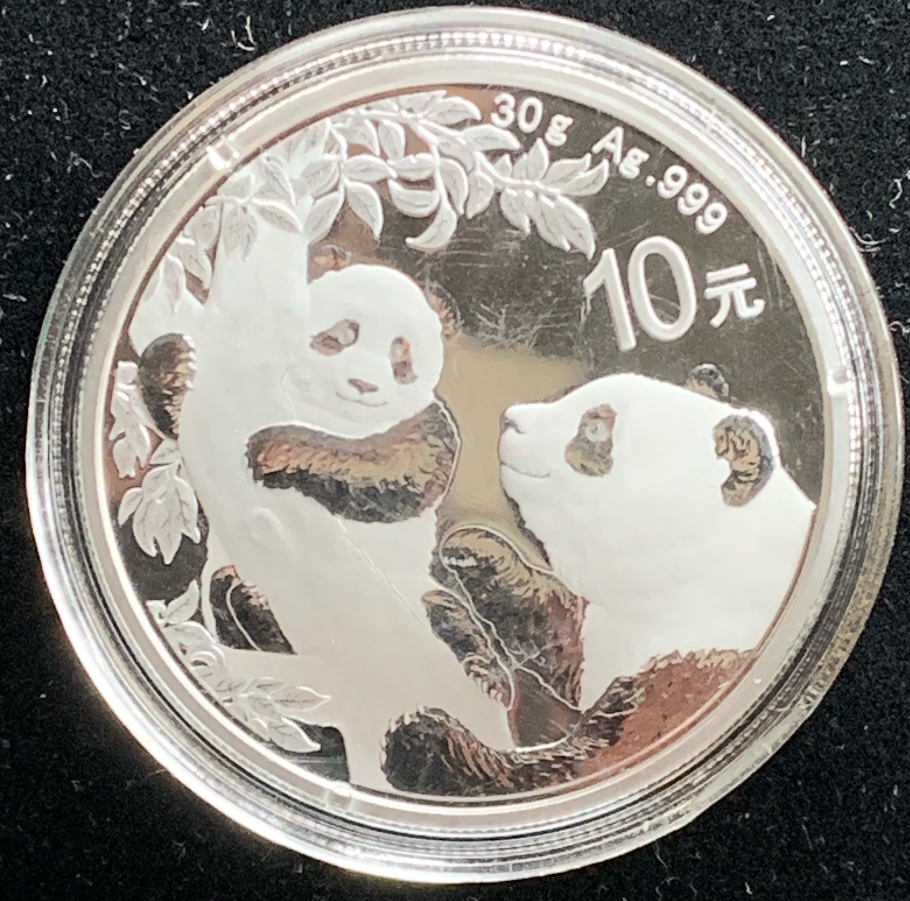 .999 FINE SILVER PROOF CHINA PANDA BEARS COIN, ABSOLUTE BEAUTY IN ...