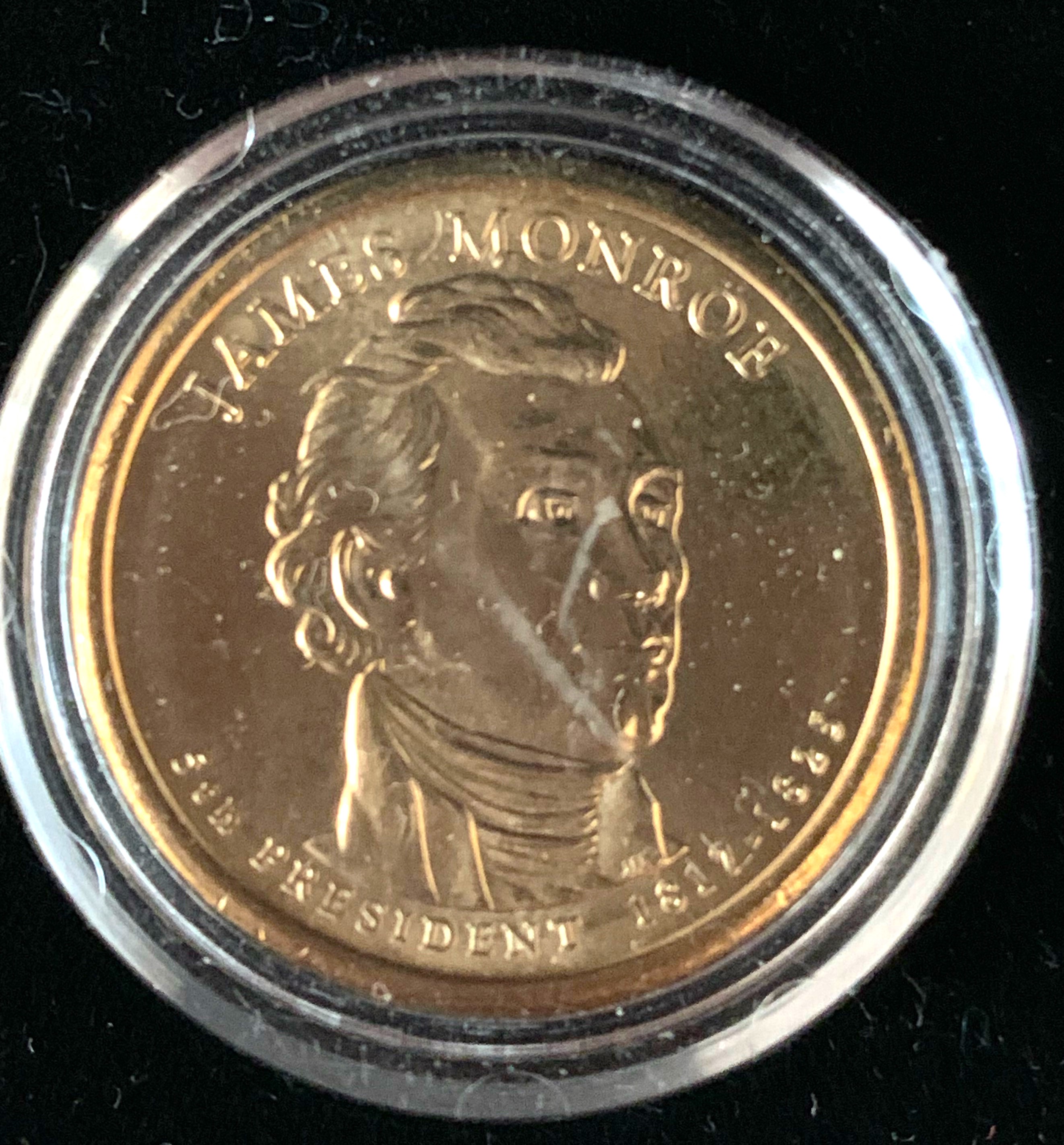 $1 US PRESIDENTS COLLECTION JAMES MONROE UNCIRCULATED IN ORIG CASE ...