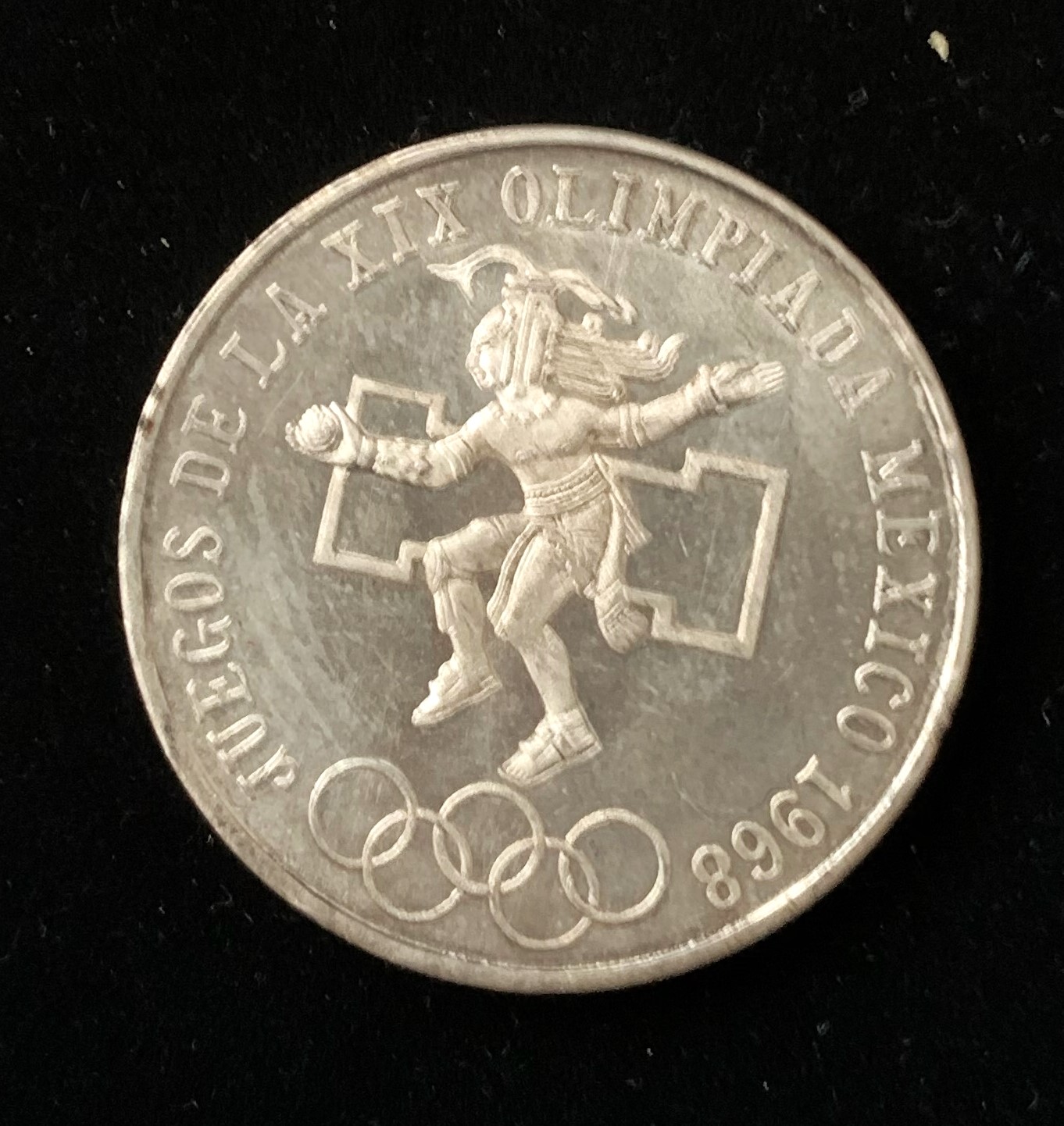 MEXICO SILVER 25 PESOS 1968 OLYMPICS BRIGHT LUSTROUS UNCIRCULATED NICE ...