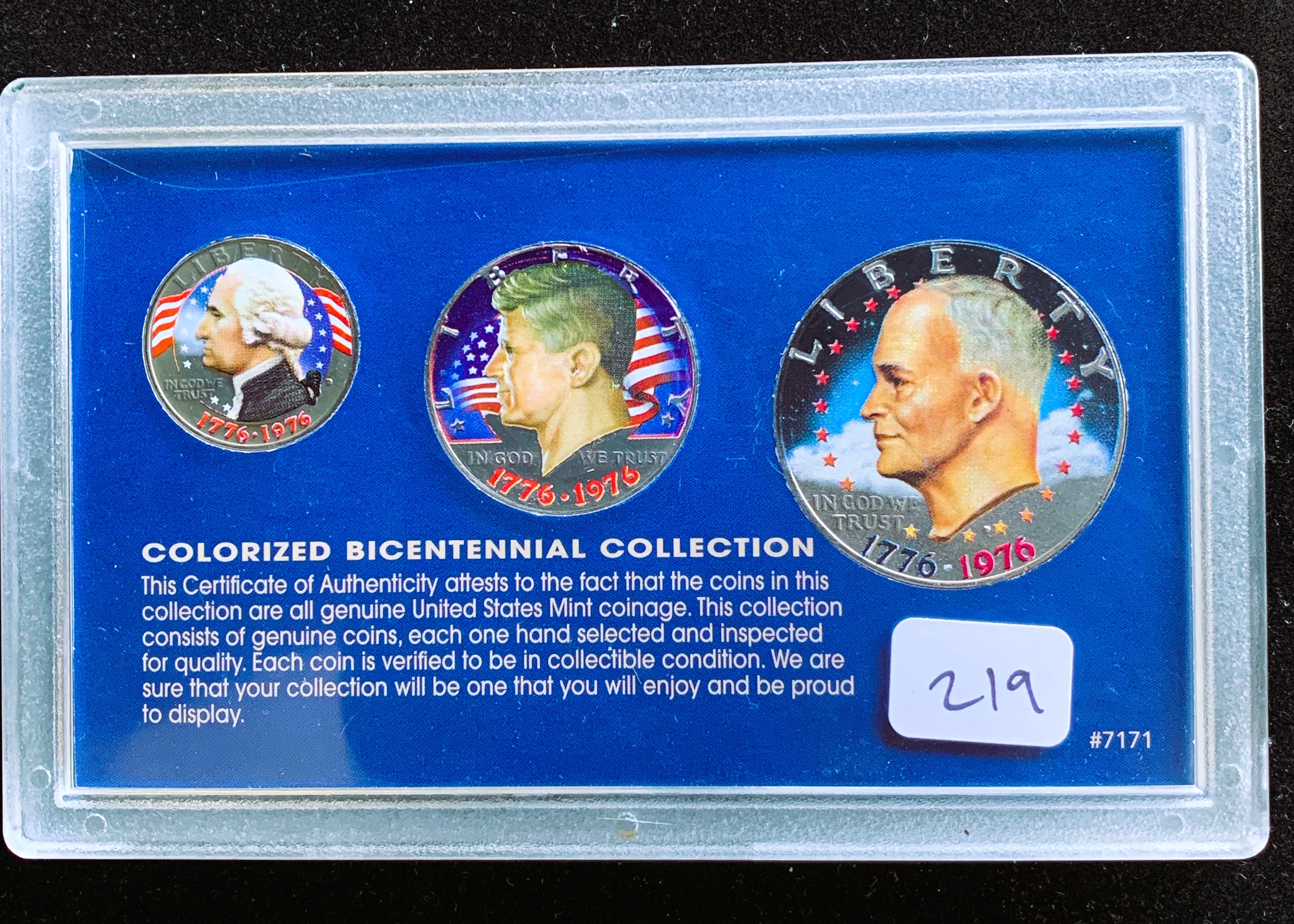 1776-1976 COLORIZED BICENTENNIAL COIN COLLECTION, IN ORIGINAL SEALED ...