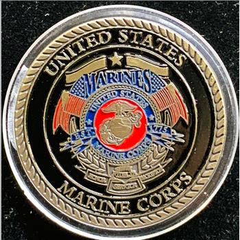 U.S. MARINE CORPS, RELEASE THE DOGS OF WAR COIN, BRILLIANT UNCIRCULATED ...