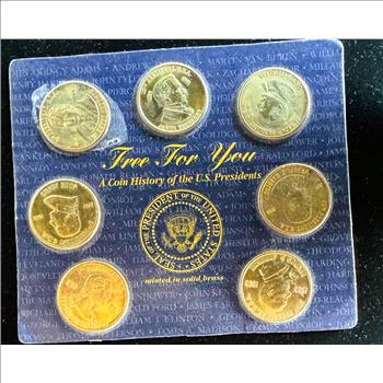 PRESIDENTS OF THE U.S. COIN HISTORY, COLLECTION SET OF 7, MINTED IN ...