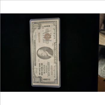 National Currency Ten Dollar Series of 1928 Seattle | Property Room