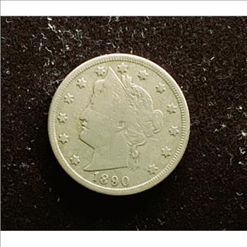 1890 V LIBERTY HEAD NICKEL COIN IN HIGH GRADE CONDITION, LOTS OF DETAIL ...