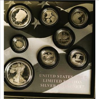2018-S US MINT LIMITED EDITION 8 COIN SET, DCAM SILVER PROOF SET, IN ...
