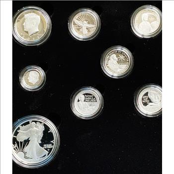 2022 US MINT LIMITED EDITION SILVER PROOF SET, 8 DCAM PROOF COINS, IN ...
