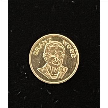 GOLD COIN, MINATURE 1980 REPLICA GRANT WOOD 0.2g | Property Room