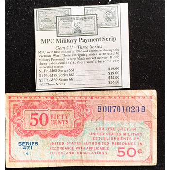 OLD MILITARY SCRIPT 50 CENTS SERIES 471 | Property Room