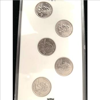 2000 US Mint Platinum Edition 5 State Quarter Collection in Orig Case ...