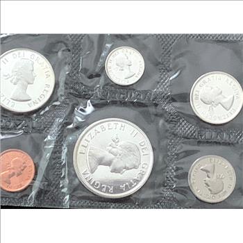 CANADA SILVER 1963 SPECIAL MINT SET 6 COINS IN ORIG GOV PKG | Property Room