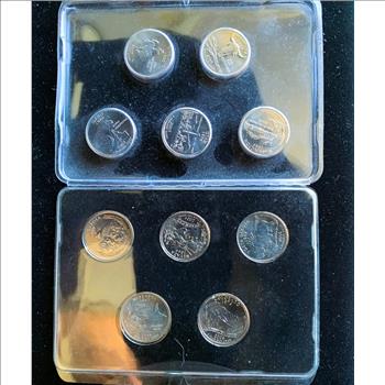 FIRST STATE QUARTERS OF THE US, 10 UNC BRIGHT SHINY COINS IN ORIG PKG ...