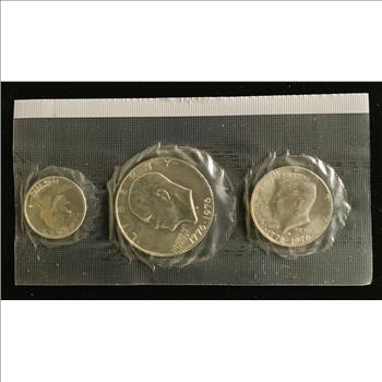 1776-1976-S US BICENTENNIAL COMMEMORATIVE 3 COIN SET, SILVER ...