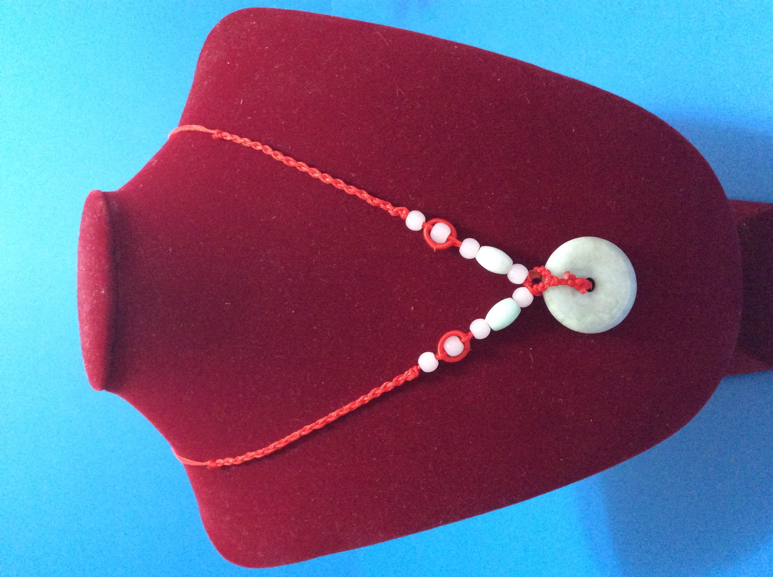 Natural Jadeite donut pendant necklace | Property Room