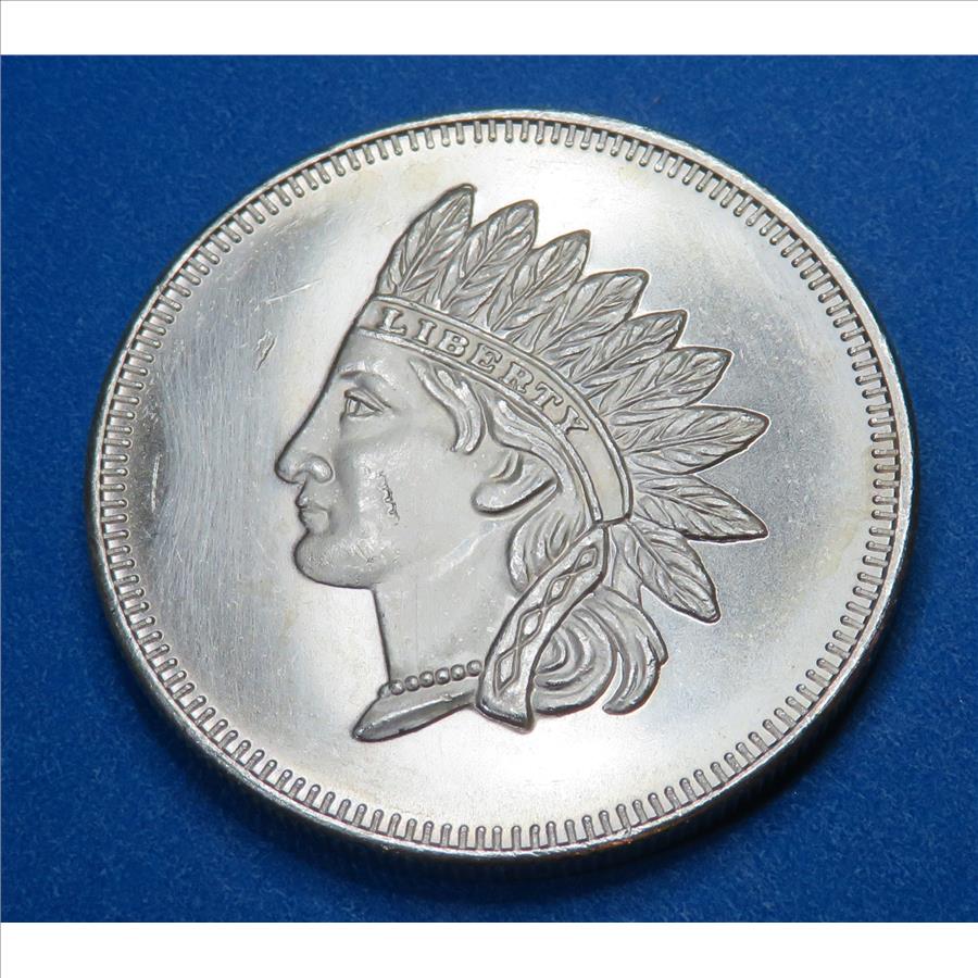 1 oz. Silver Indian Head Design Round | Property Room