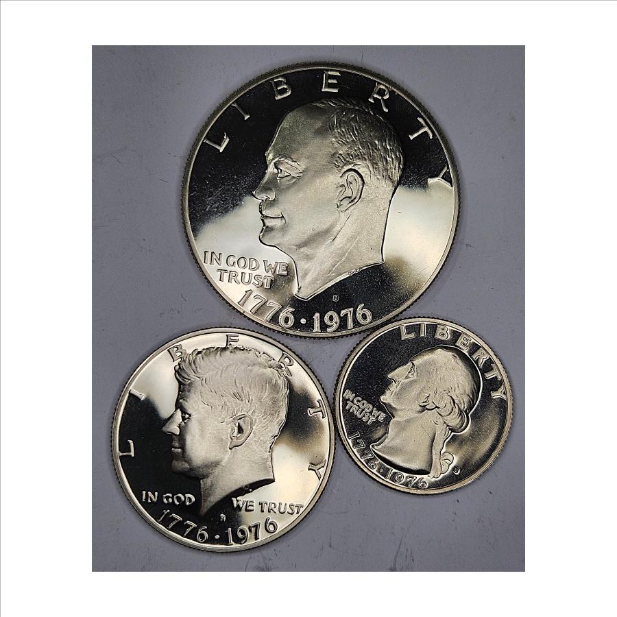 1976 Proof Set Trio - GEM PROOF Coins | Property Room