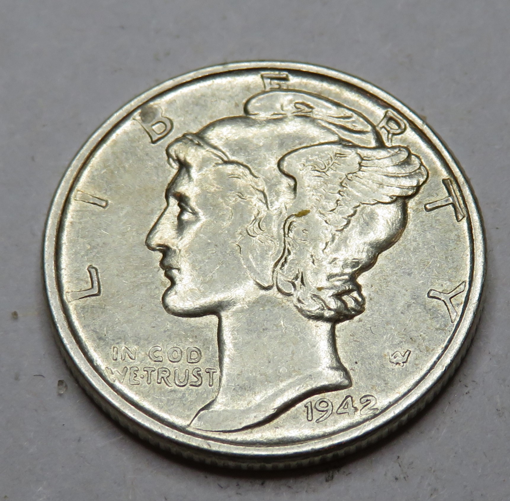 1942 AU Plus Mercury Dime | Property Room