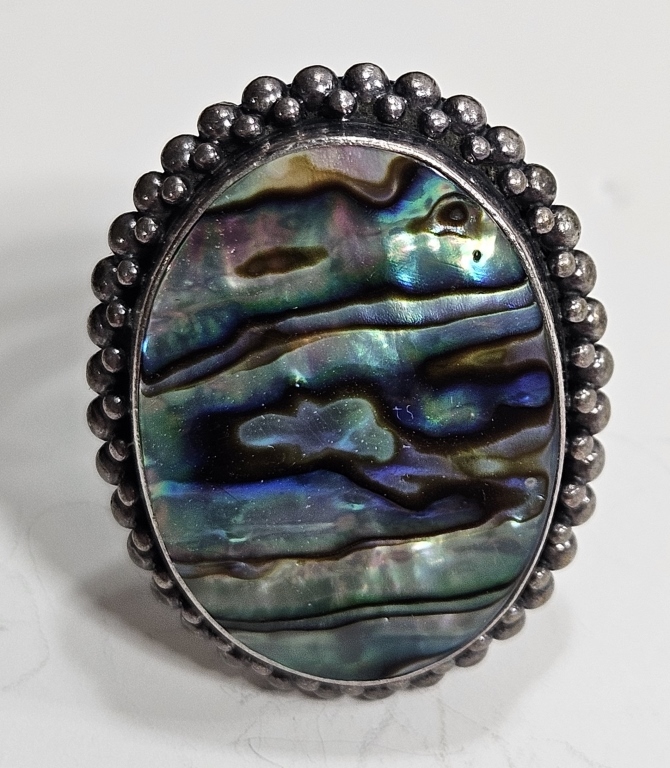 Beautiful Abalone Sterling Ring | Property Room