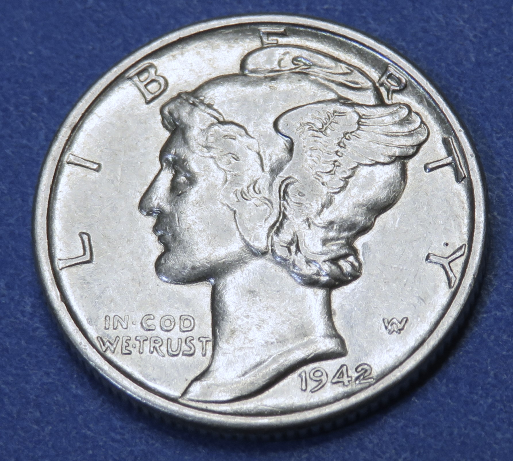 1942 AU/BU Grade Mercury Dime | Property Room