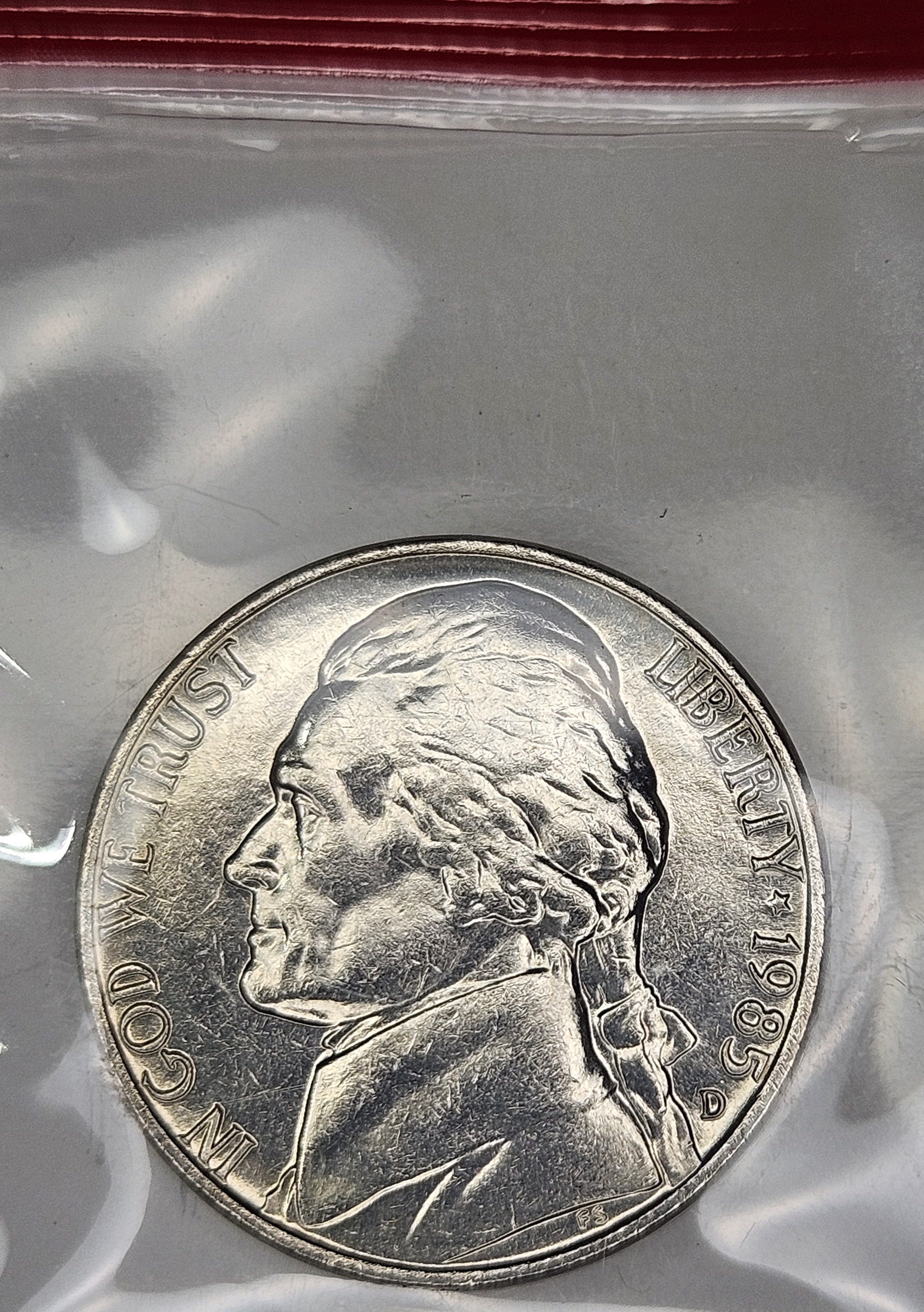 1985 d Jefferson Mint Nickel- USA Coin | Property Room