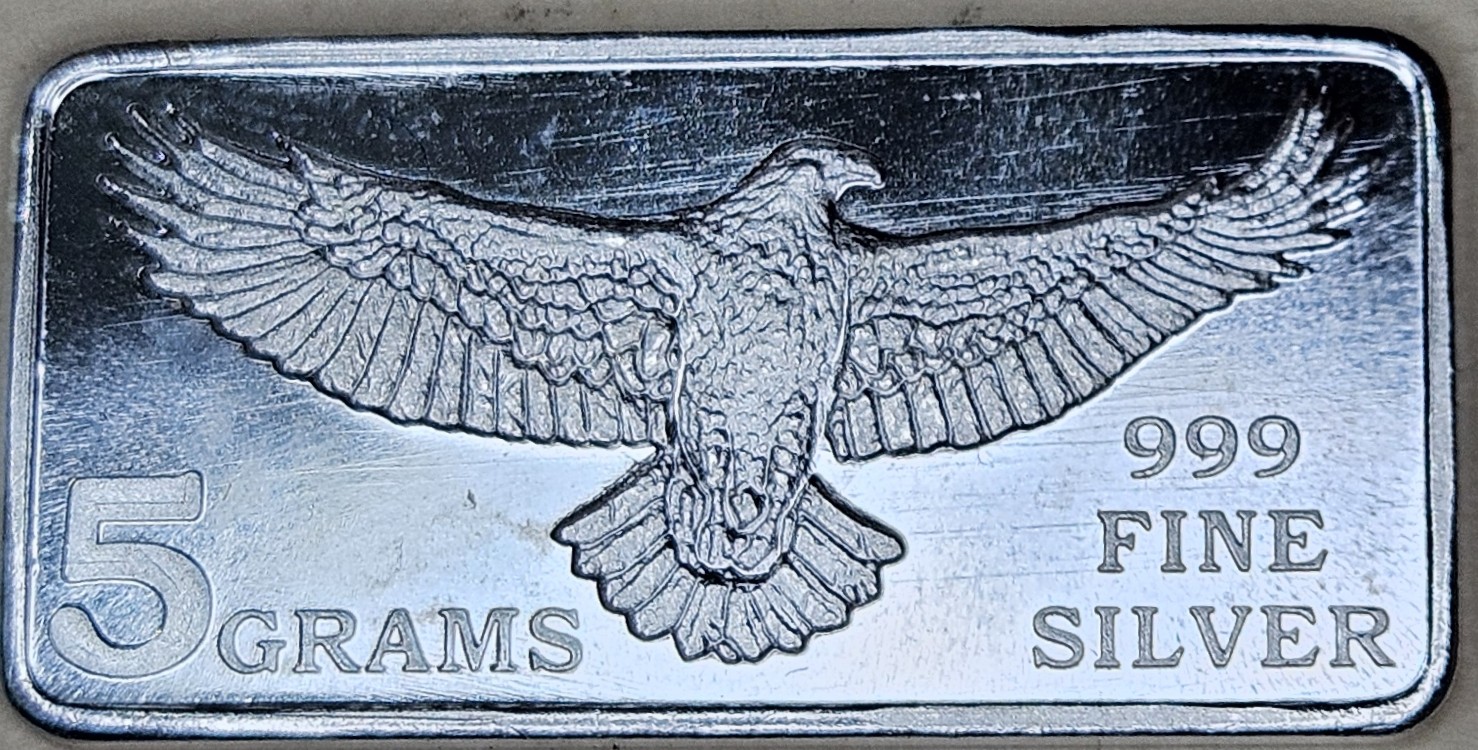 5 Gram Eagle Design Silver Bar | Property Room
