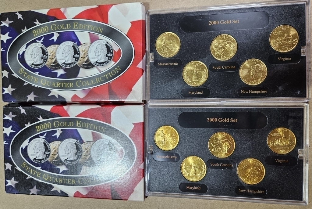(2) 2000 Gold Edition State Quarter Sets | Property Room