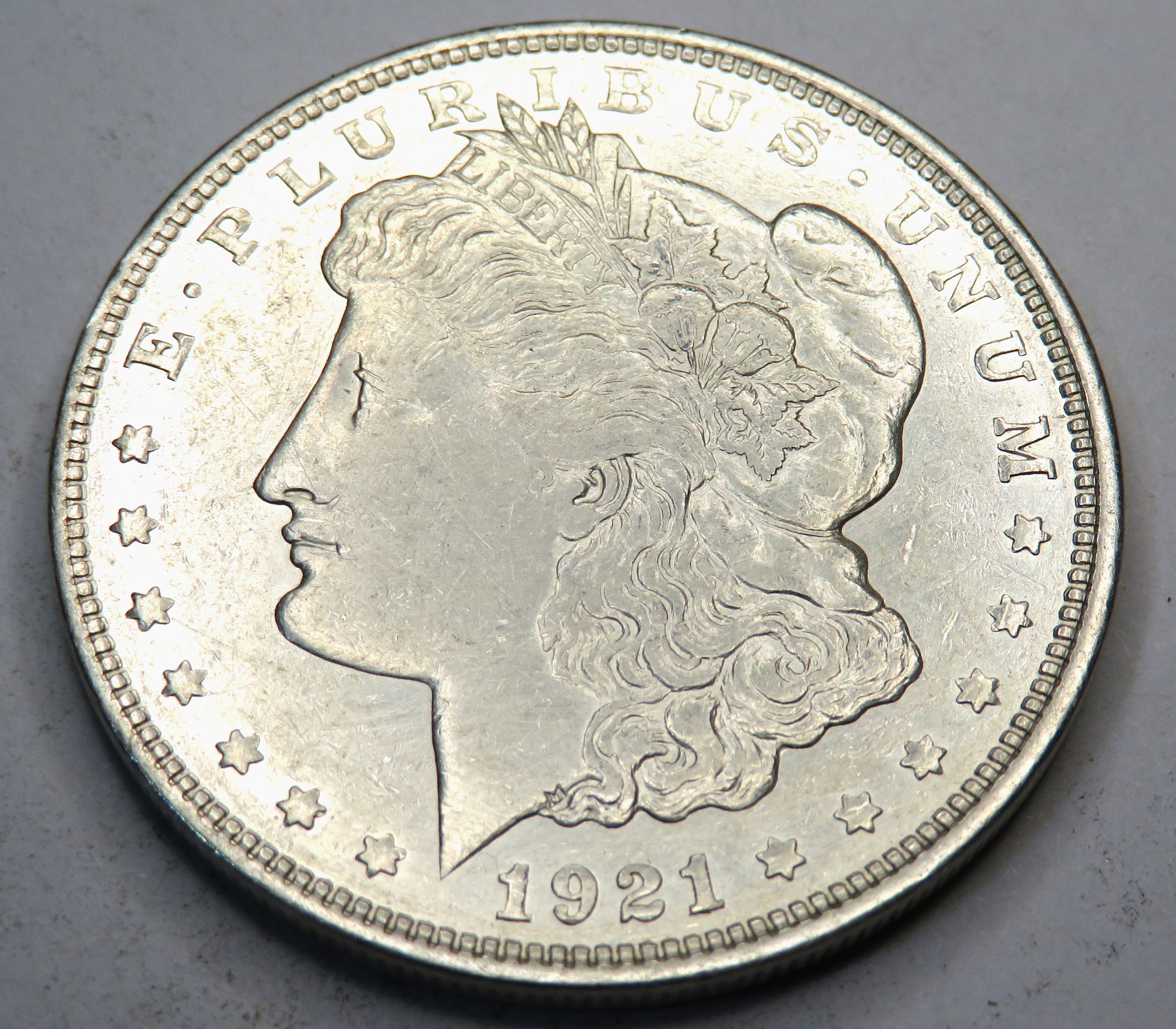 1921 AU Grade US Silver Dollar - Morgan Variety - 90% Silver | Property ...