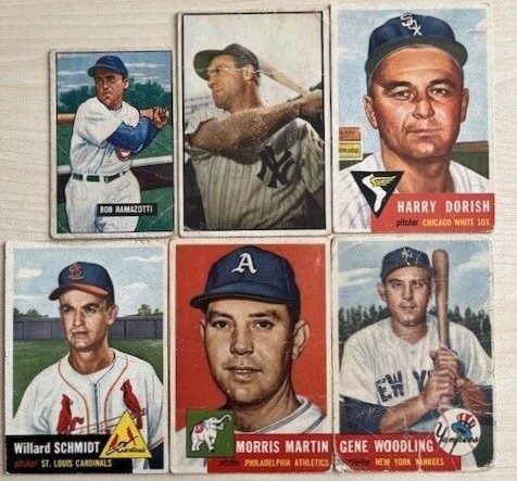 WOW!!! Lot of SIX 1950's Baseball Cards ~ | Property Room