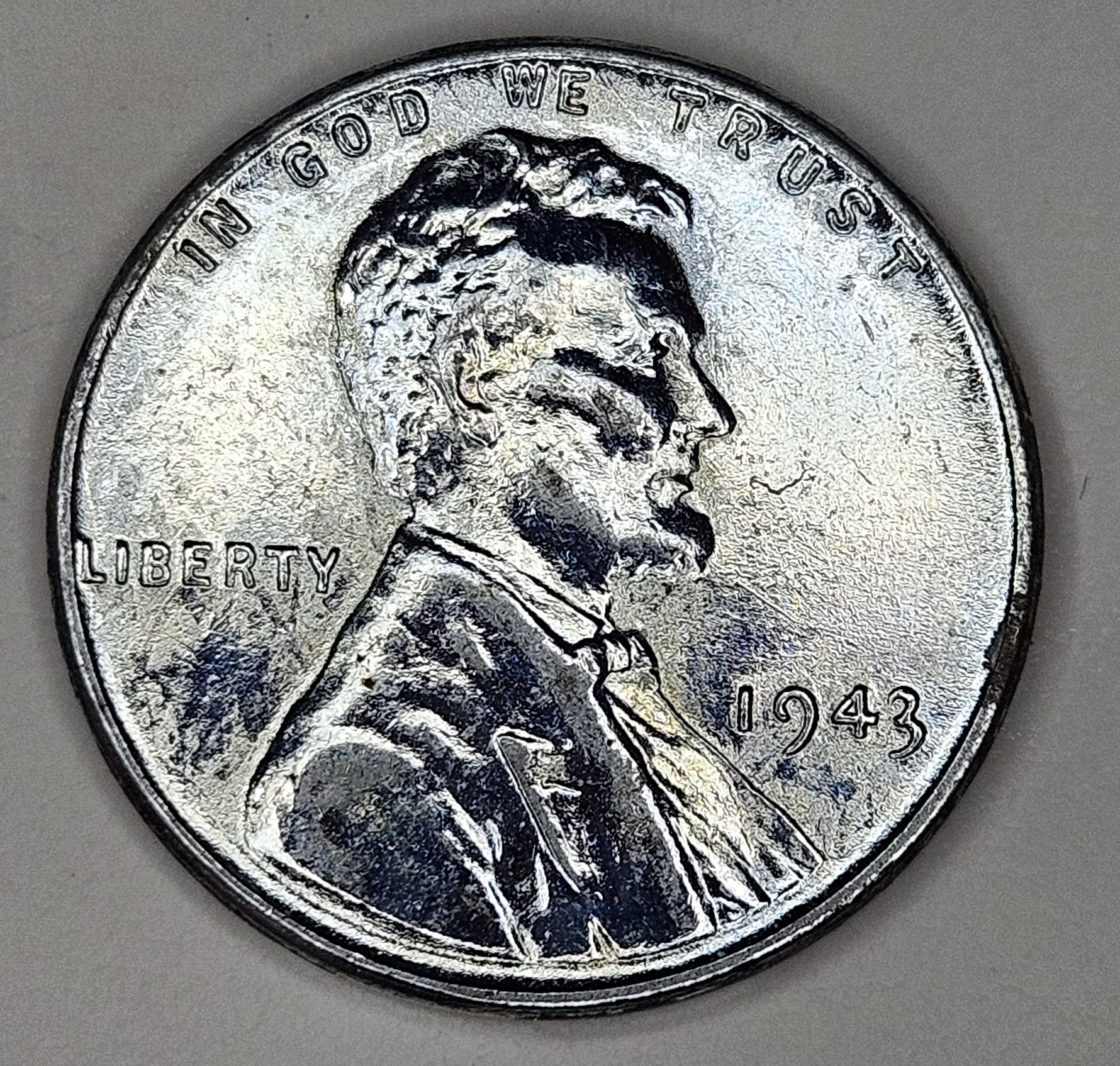 1943 AU Lincoln Steel Cent- WWII Emergency Issue Lincoln Cent- USA Coin ...