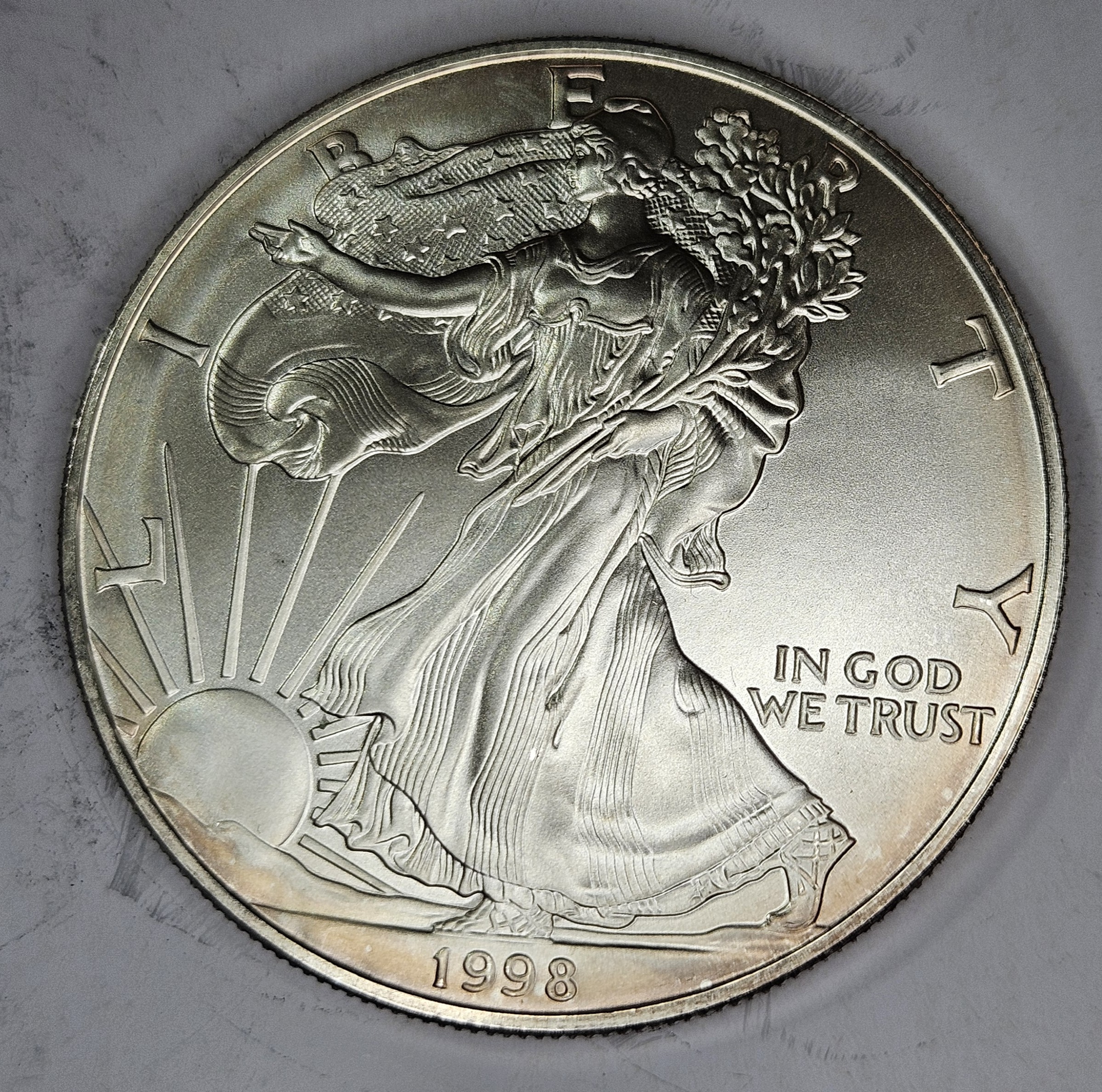 1998 US Silver Eagle Proof Coin $1 USA Bullion - | Property Room