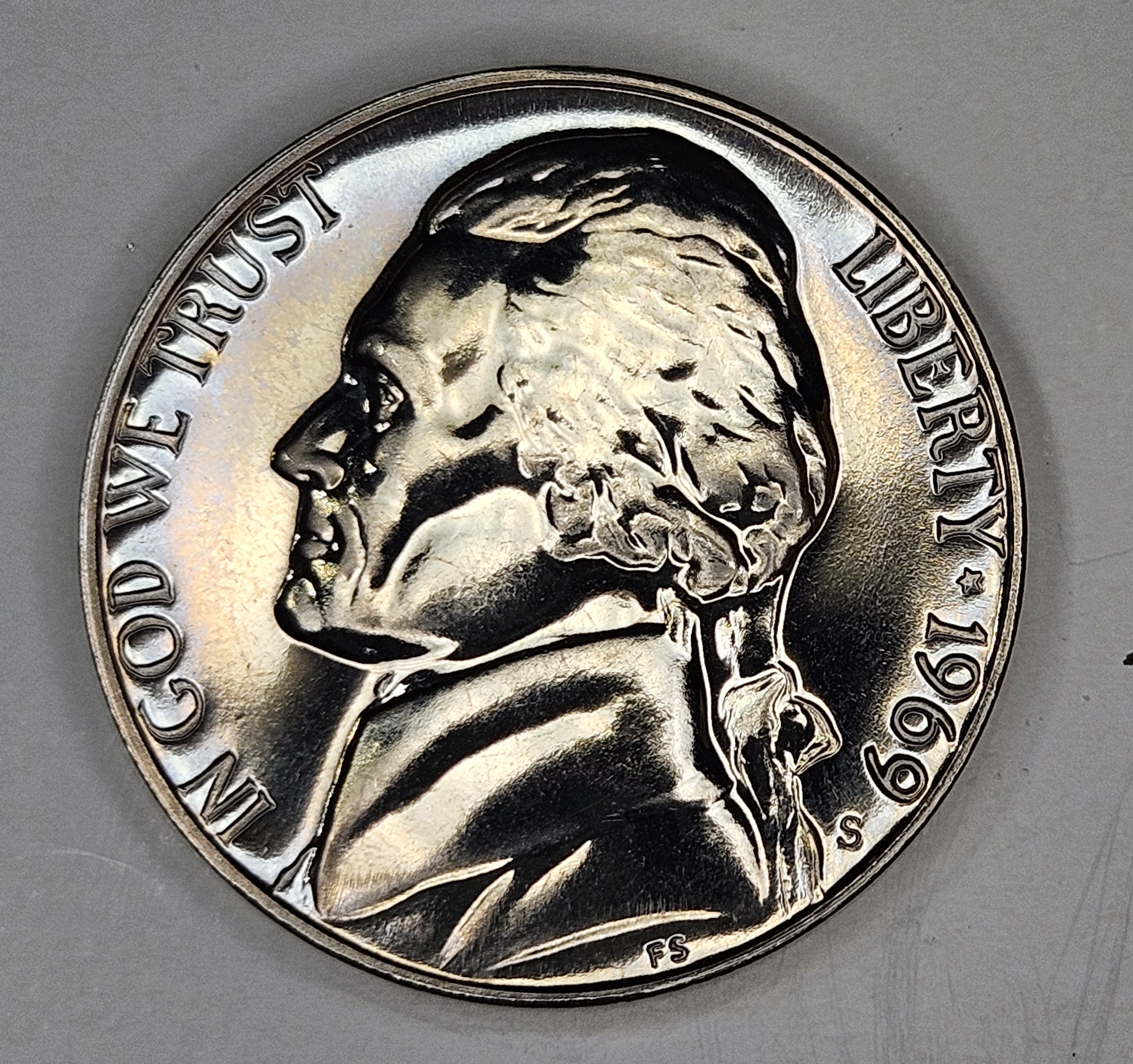 1969 s Jefferson Gem Proof Nickel- USA Coin | Property Room