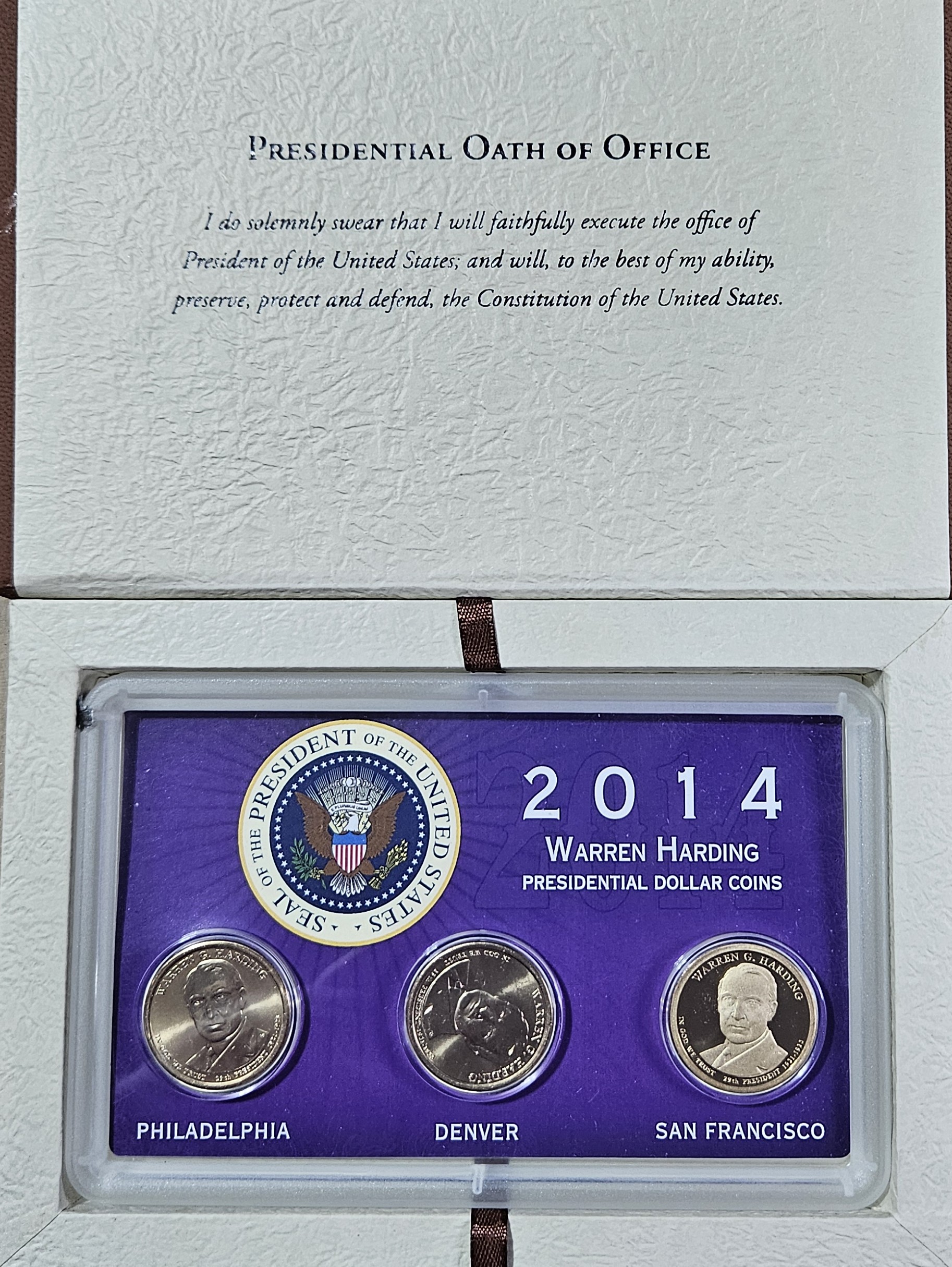 2014 - Warren Harding PDS- Presidential Dollar Set | Property Room
