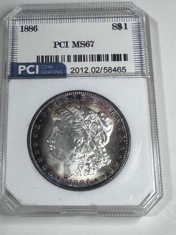 1886 MS67 Morgan Silver Dollar - $1250 CPG in Grade ! | Property Room