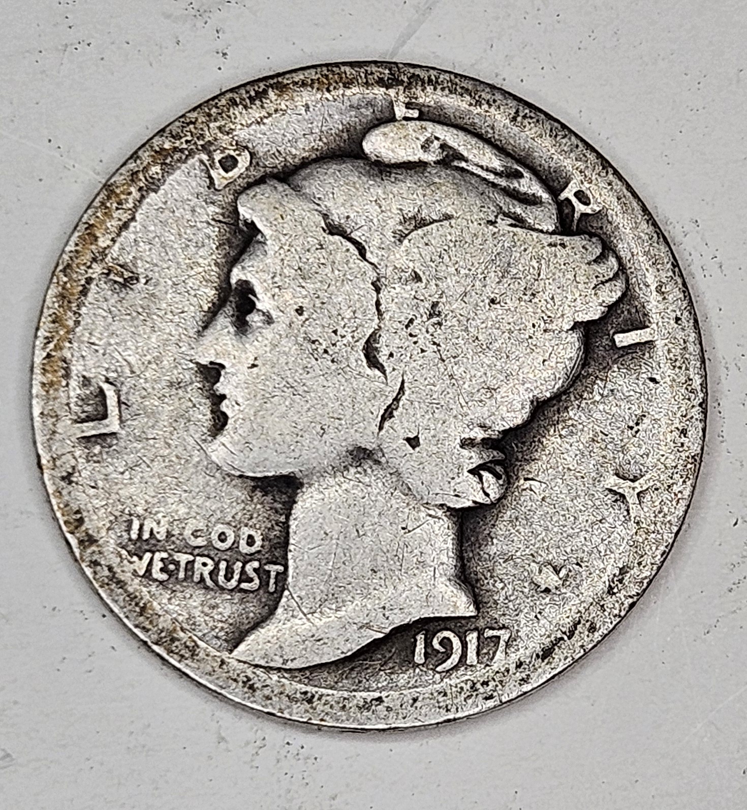 1917 p Mercury Dime 90% Silver- USA Coins | Property Room