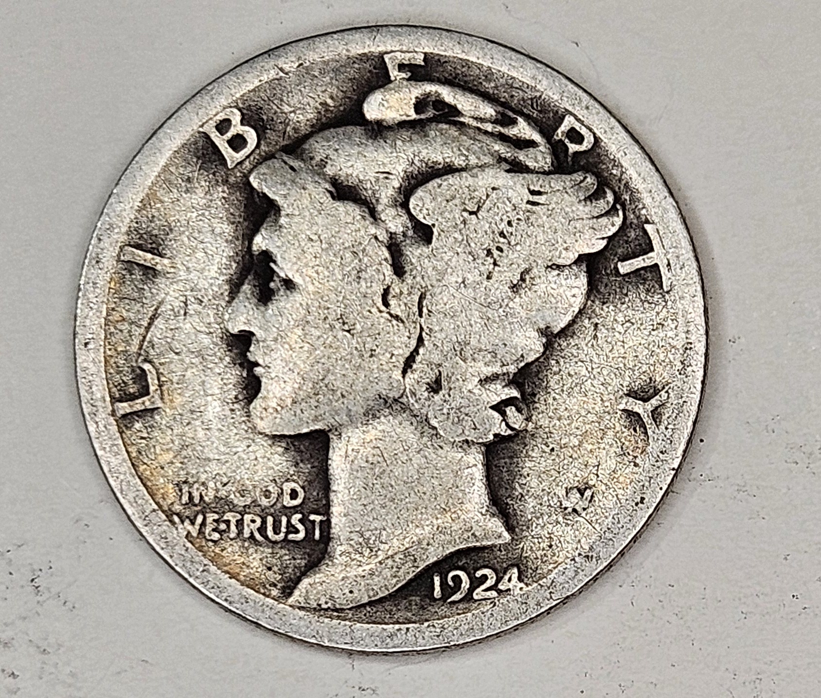 1924 p Mercury Dime 90% Silver- USA Coins | Property Room
