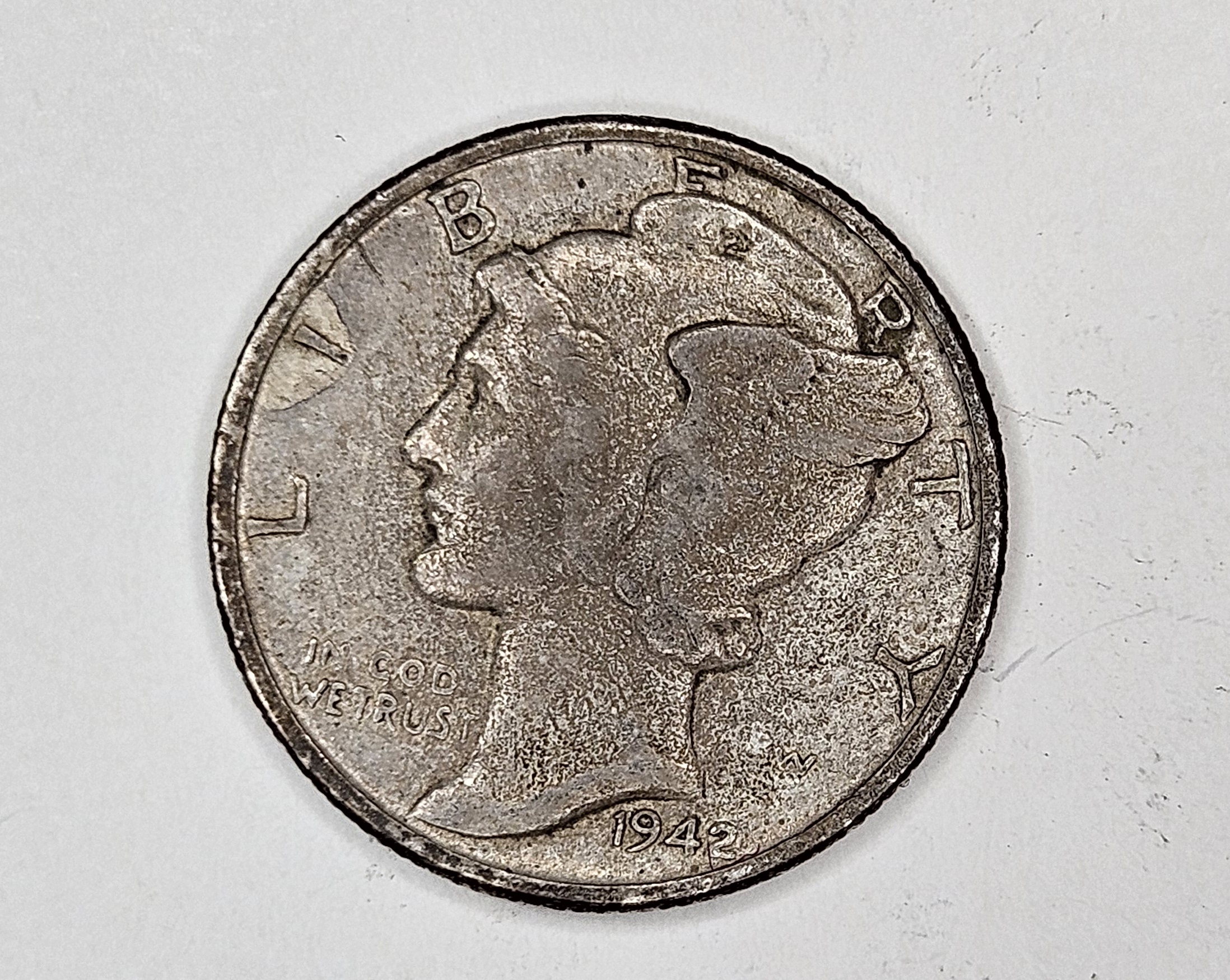 1942 p Mercury Dime 90% Silver- USA Coins | Property Room