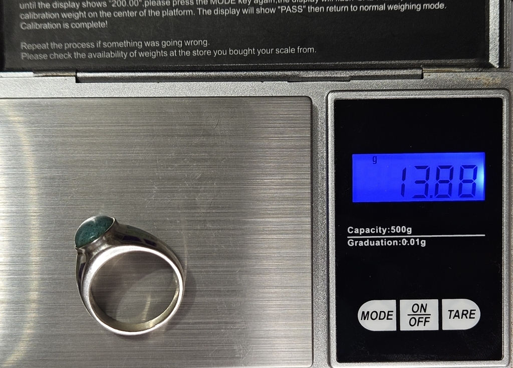 Sterling Silver Chip Inlay Ring | Property Room