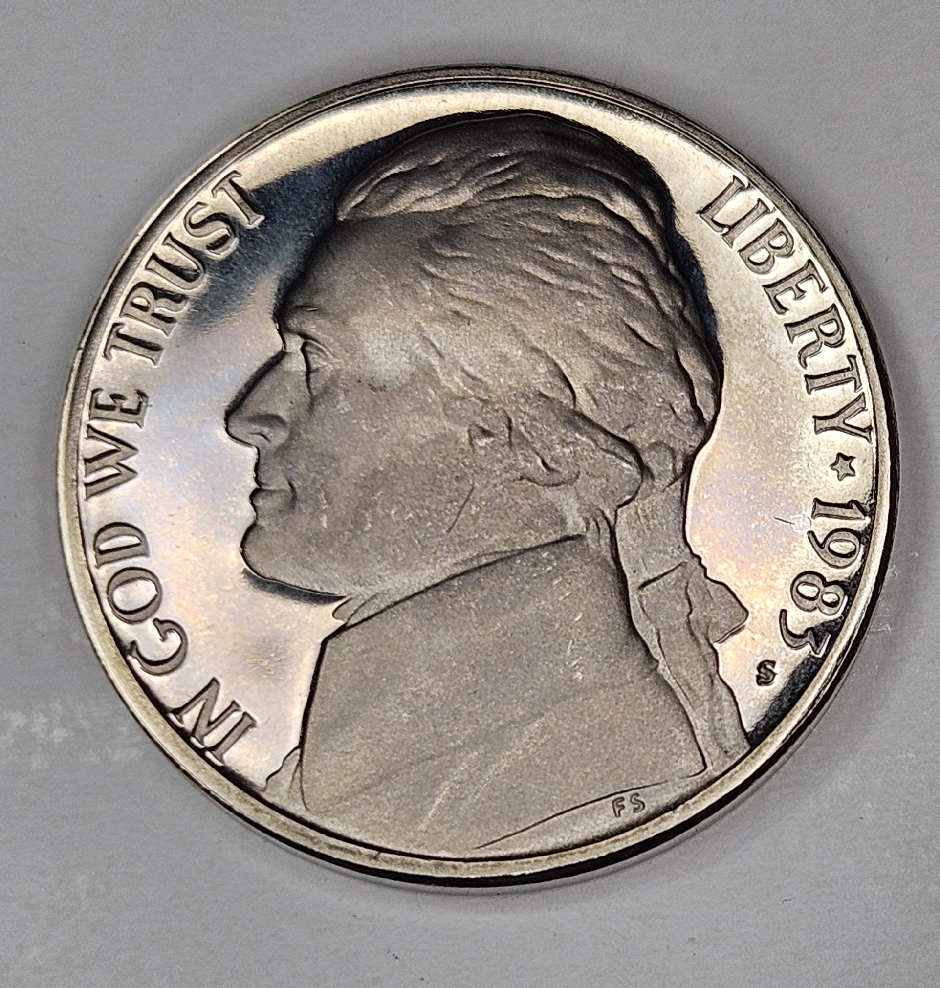 1983 s Jefferson Proof Nickel- USA Coin | Property Room