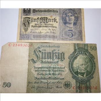 1917-1933 German Mark & Reichsmark Currency Notes | Property Room
