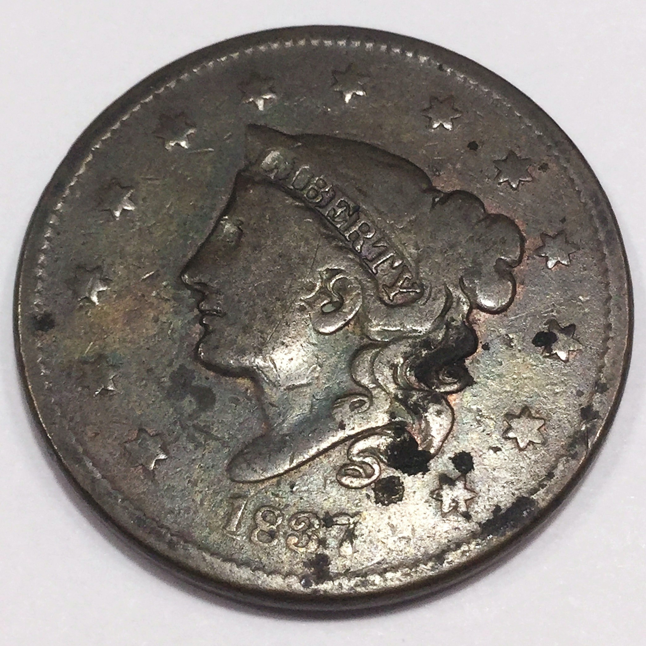 1837 Coronet Head Large Cent Beautiful Coin | Property Room