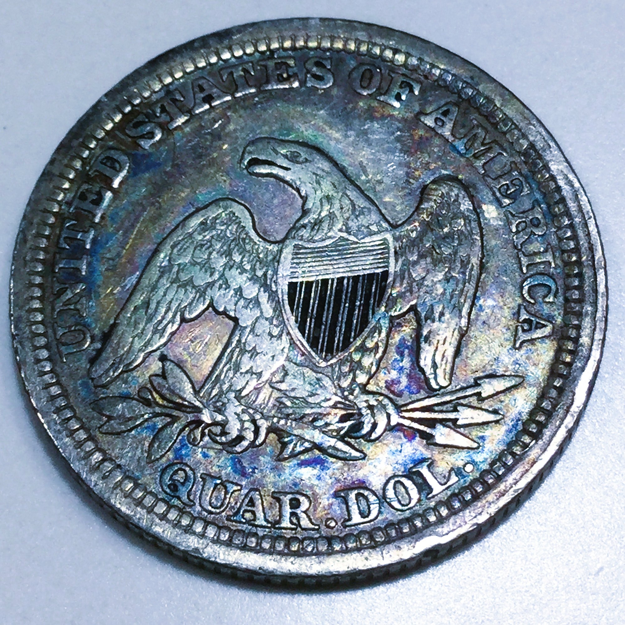 1857 Seated Liberty Quarter Beautiful High Grade Coin Rare Date ...