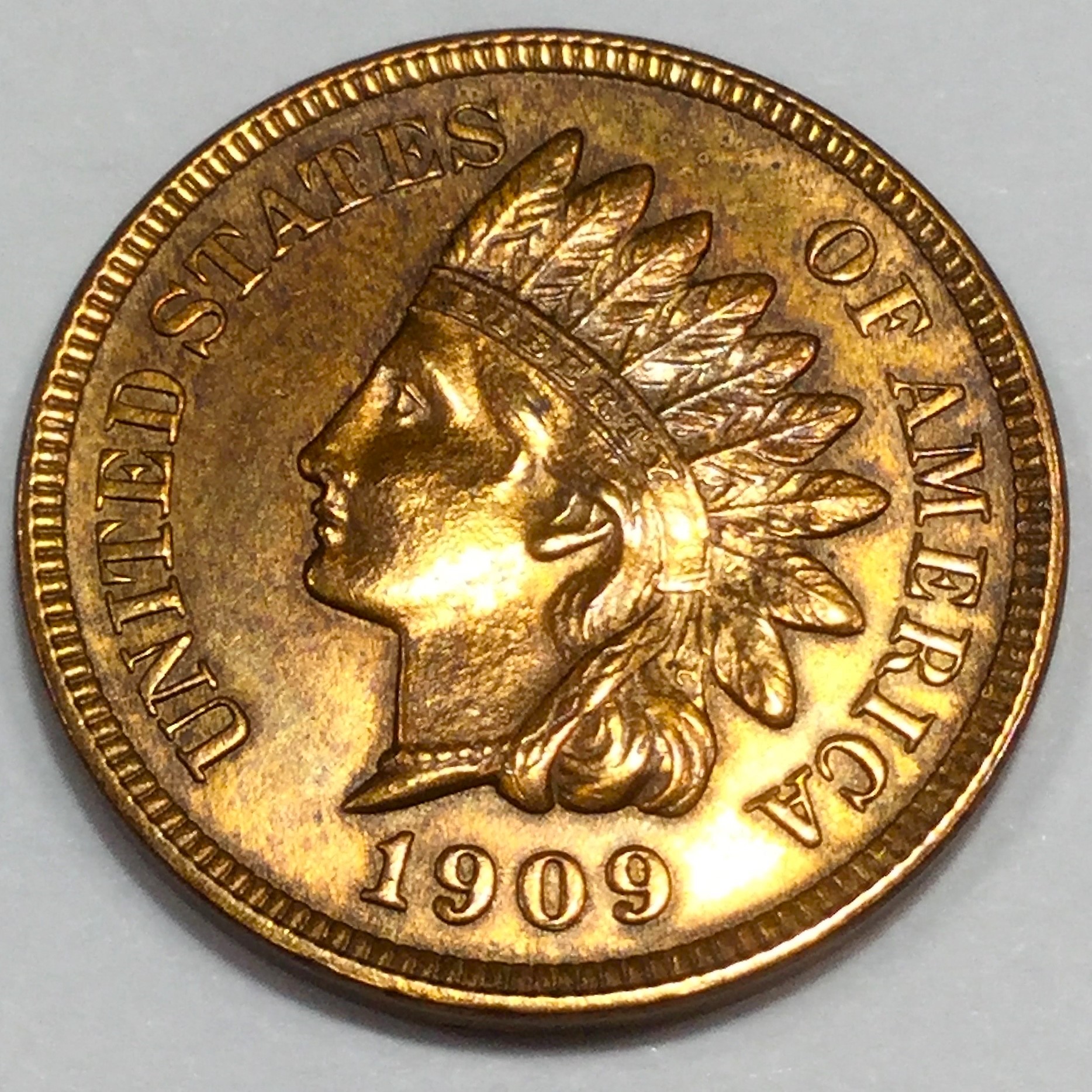 1909 Uncirculated Indian Head Penny Beautiful Coin | Property Room