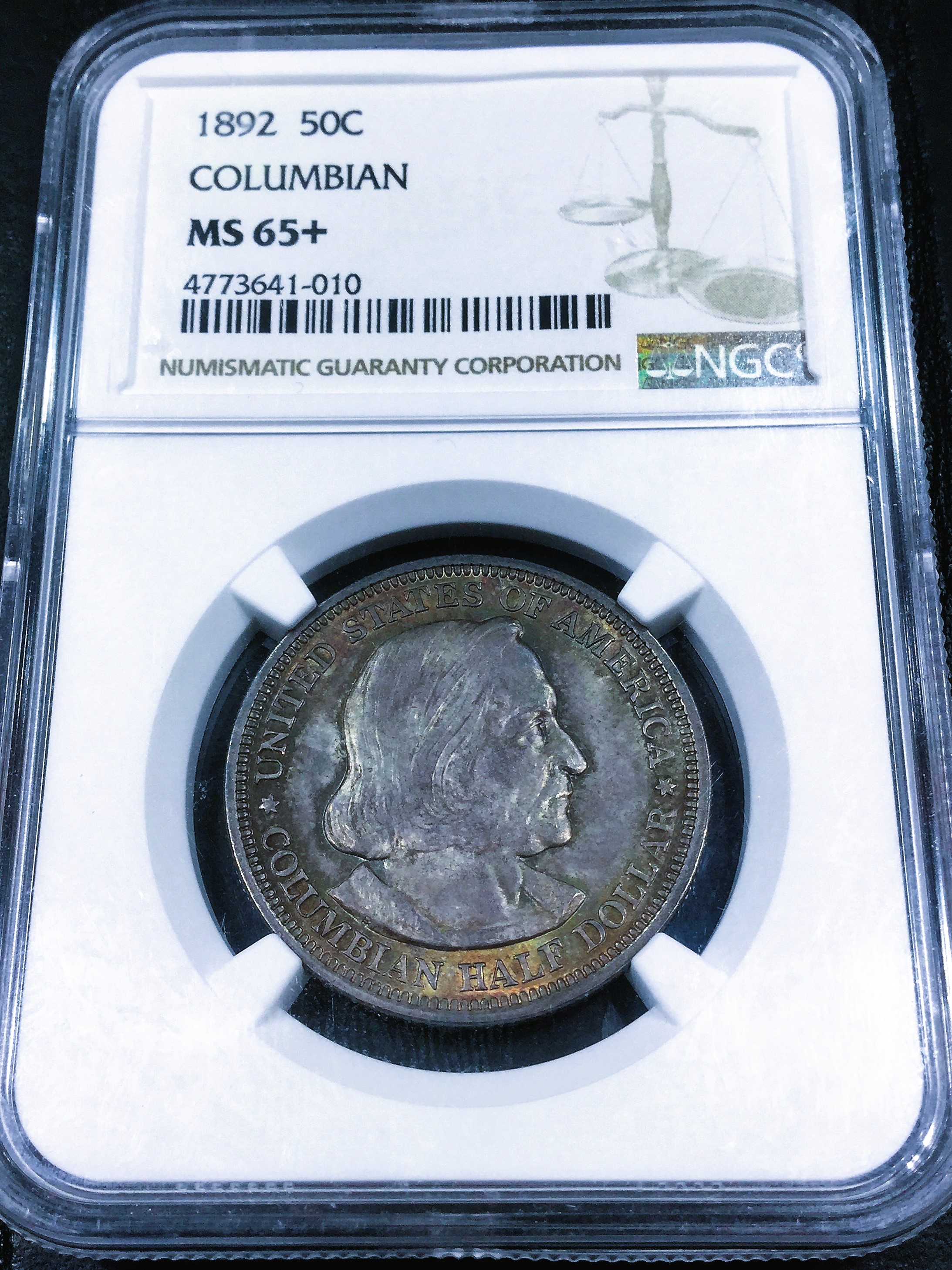 1892 Columbian Exposition Silver Half Dollar NGC MS65+Beautiful Coin ...