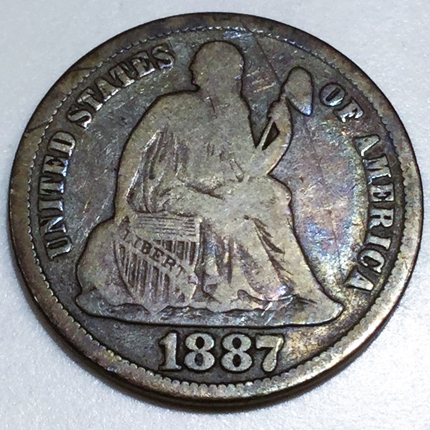 1887-S Seated Liberty Dime Beautiful Coin Rare Date | Property Room