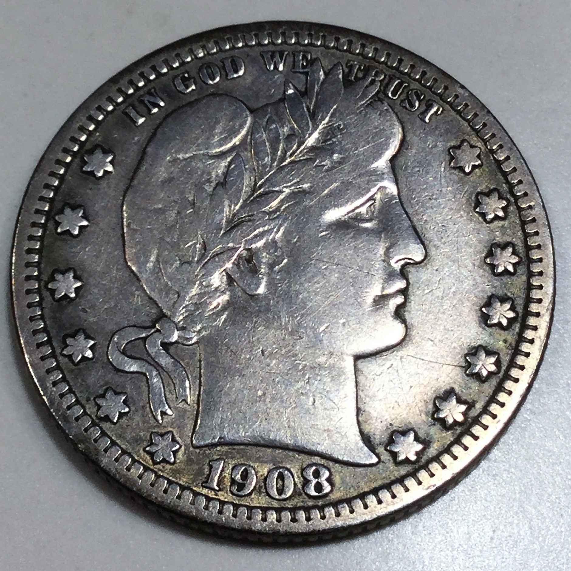 1908 Barber Quarter Beautiful High Grade Coin | Property Room