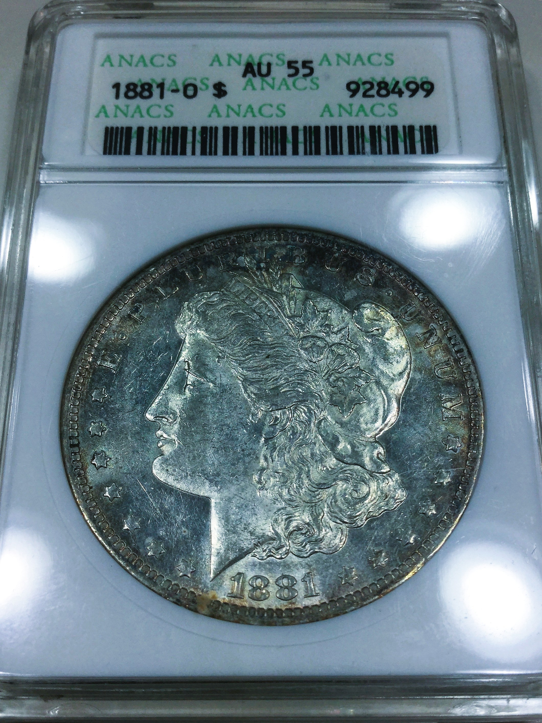 1881-O Morgan Silver Dollar ANACS AU55 Beautiful Coin Rare Date ...