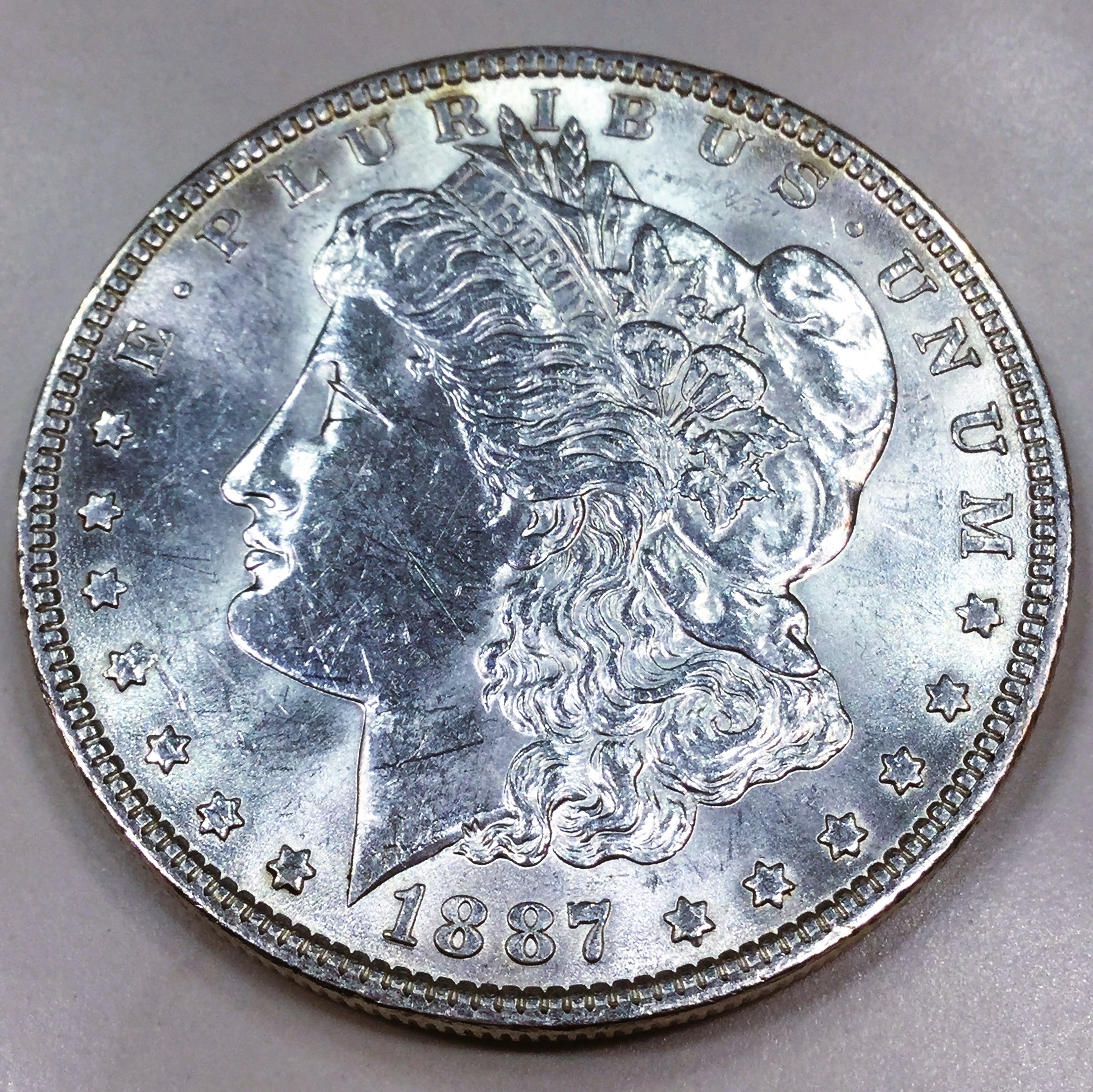 1887 Uncirculated Morgan Silver Dollar Beautiful Coin | Property Room