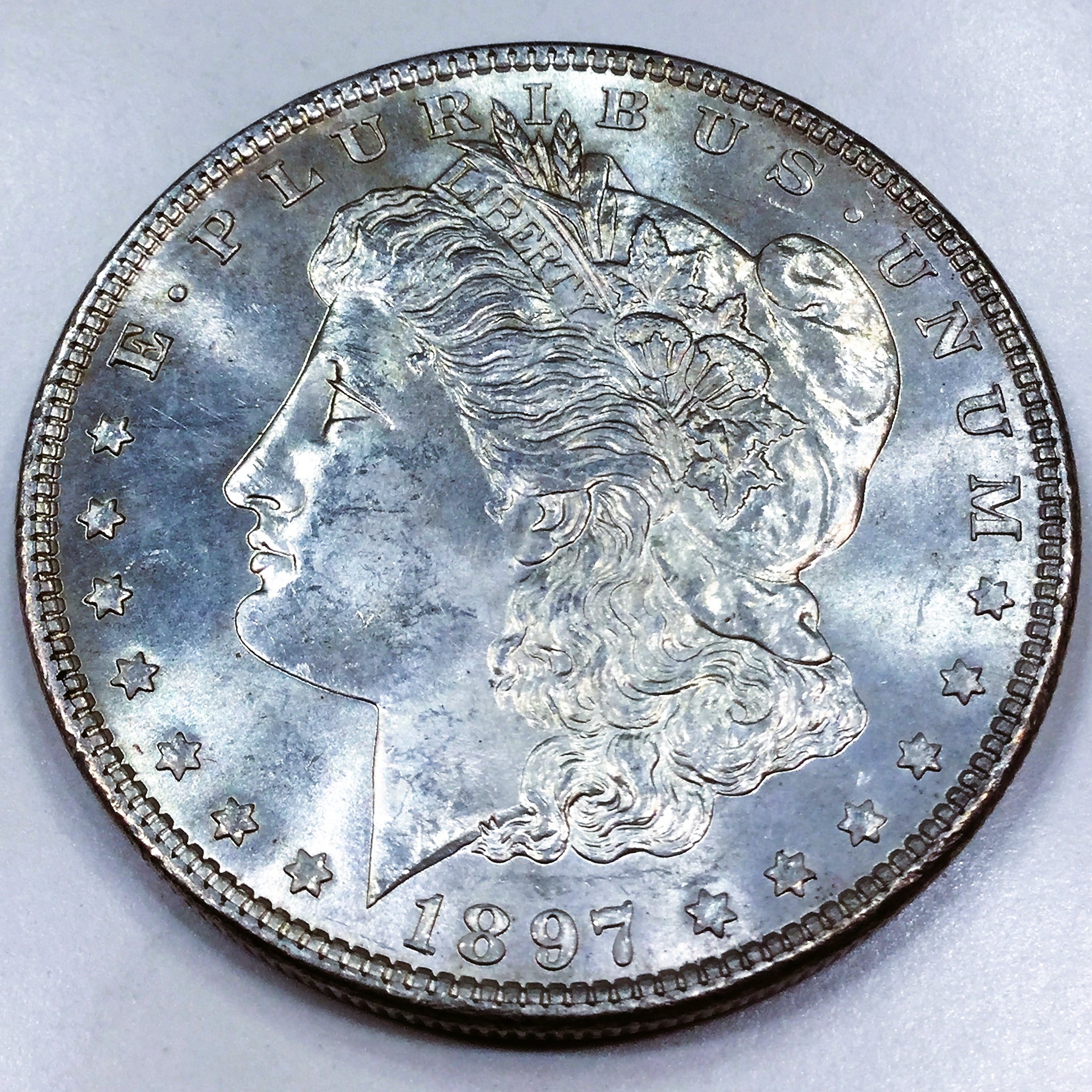 1897 Gem Uncirculated Morgan Silver Dollar Beautiful Coin | Property Room