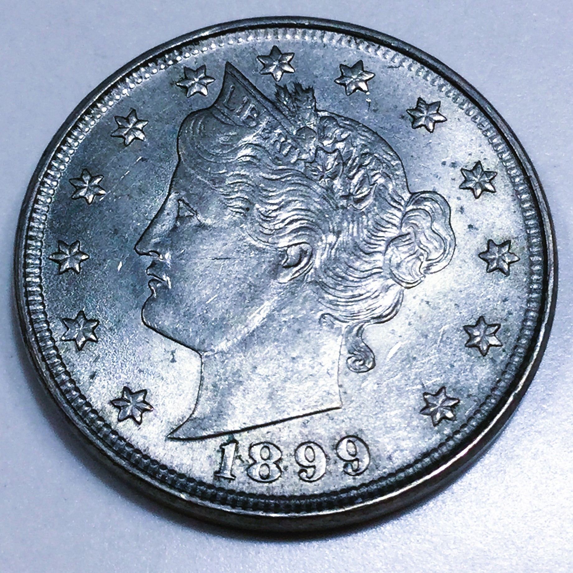 1899 Uncirculated Liberty V Nickel Beautiful Coin | Property Room